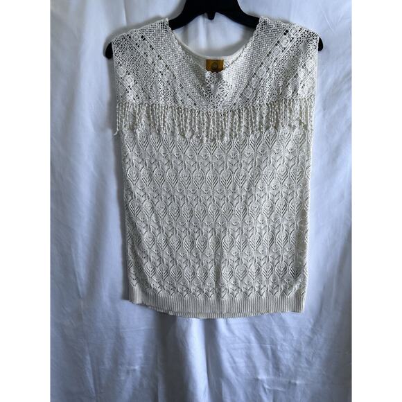 Ruby Rd. | Tops | Ruby Road Large Crochet Knit Tank Top Shirt Boho ...